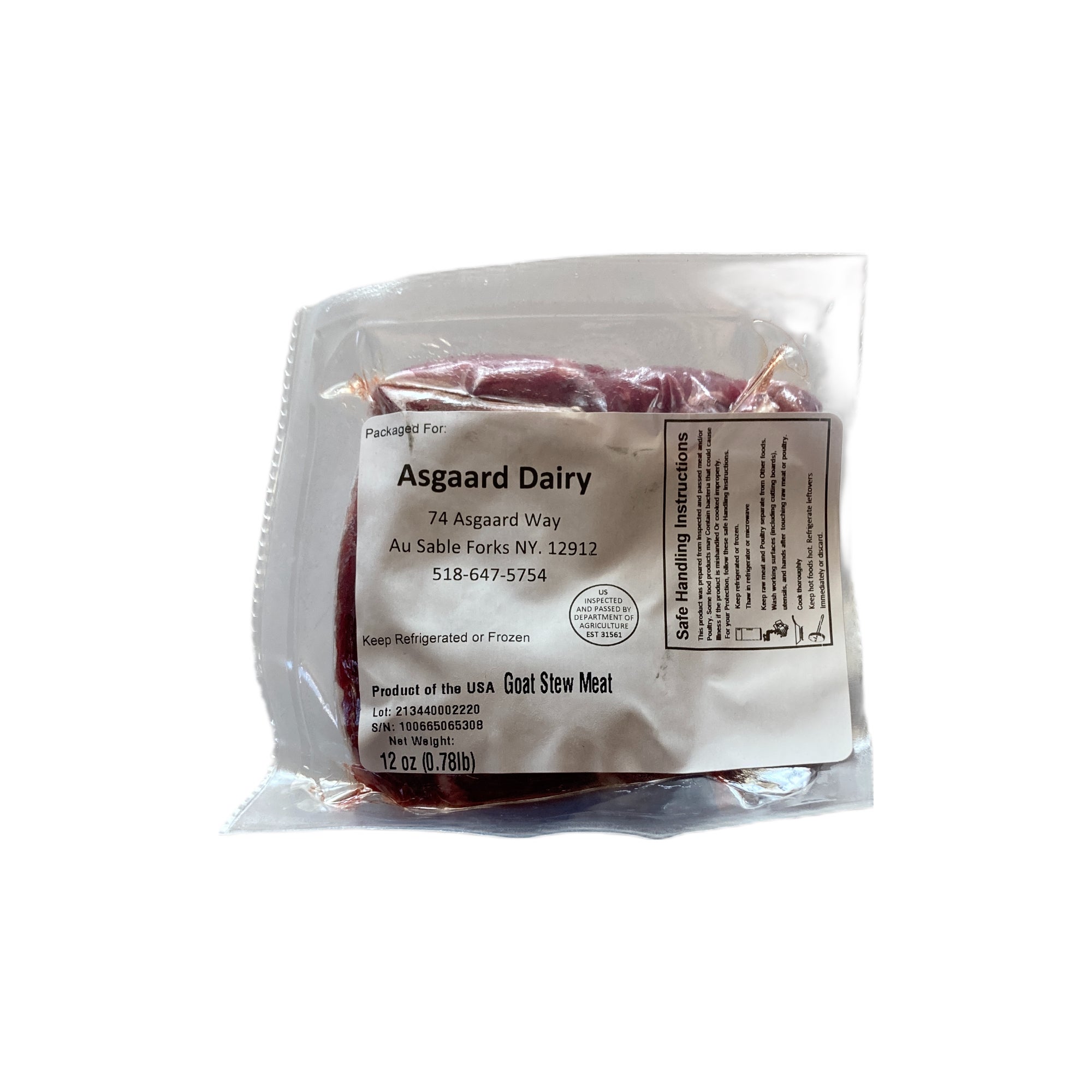 Stew Meat Goat ~ 1 lb package | Asgaard Farm & Dairy Online Store